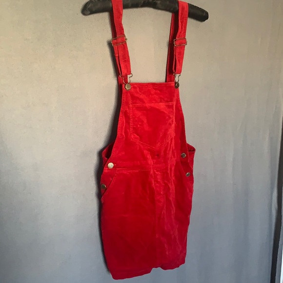 Forever 21 | Skirts | Red Overall Skirt | Poshmark